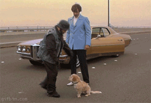 Anchorman - Jack Black Kicks The Dog Off A Bridge | Best Funny Gifs ...