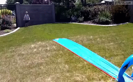Kid Slip 'n Slide Trick Fail | Best Funny Gifs Updated Daily