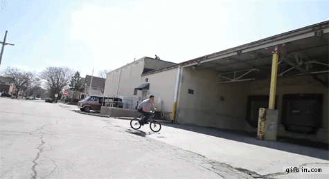 Tim Knoll Biking Under Truck Containers | Best Funny Gifs Updated Daily