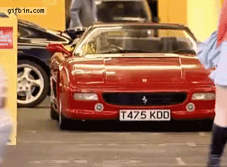 Man In Ferrari Gets Hit By Barrier | Best Funny Gifs Updated Daily